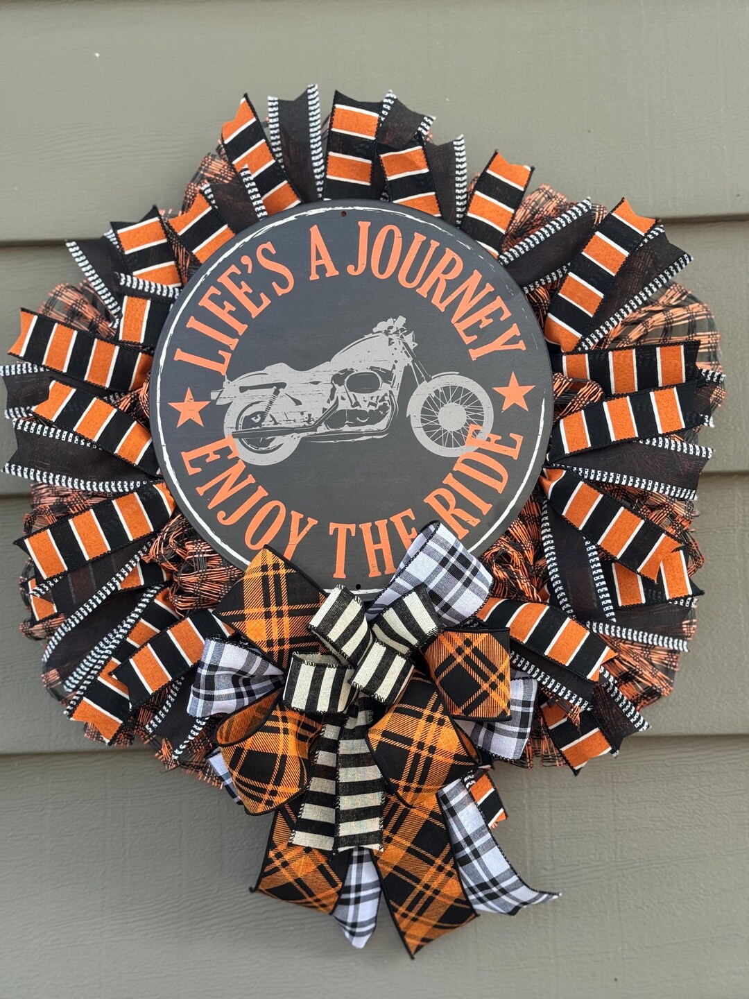 Harley Davidson Wreath, Harley Wreath, Harley Gift, Motorcycle Decor ...