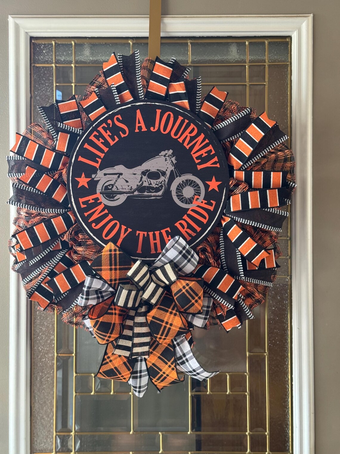 Harley Davidson Wreath, Harley Wreath, Harley Gift, Motorcycle Decor ...