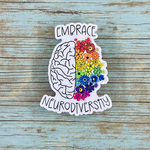 Neurodiversity/adhd/autism Floral Infinity Clear Sticker/decal - Etsy