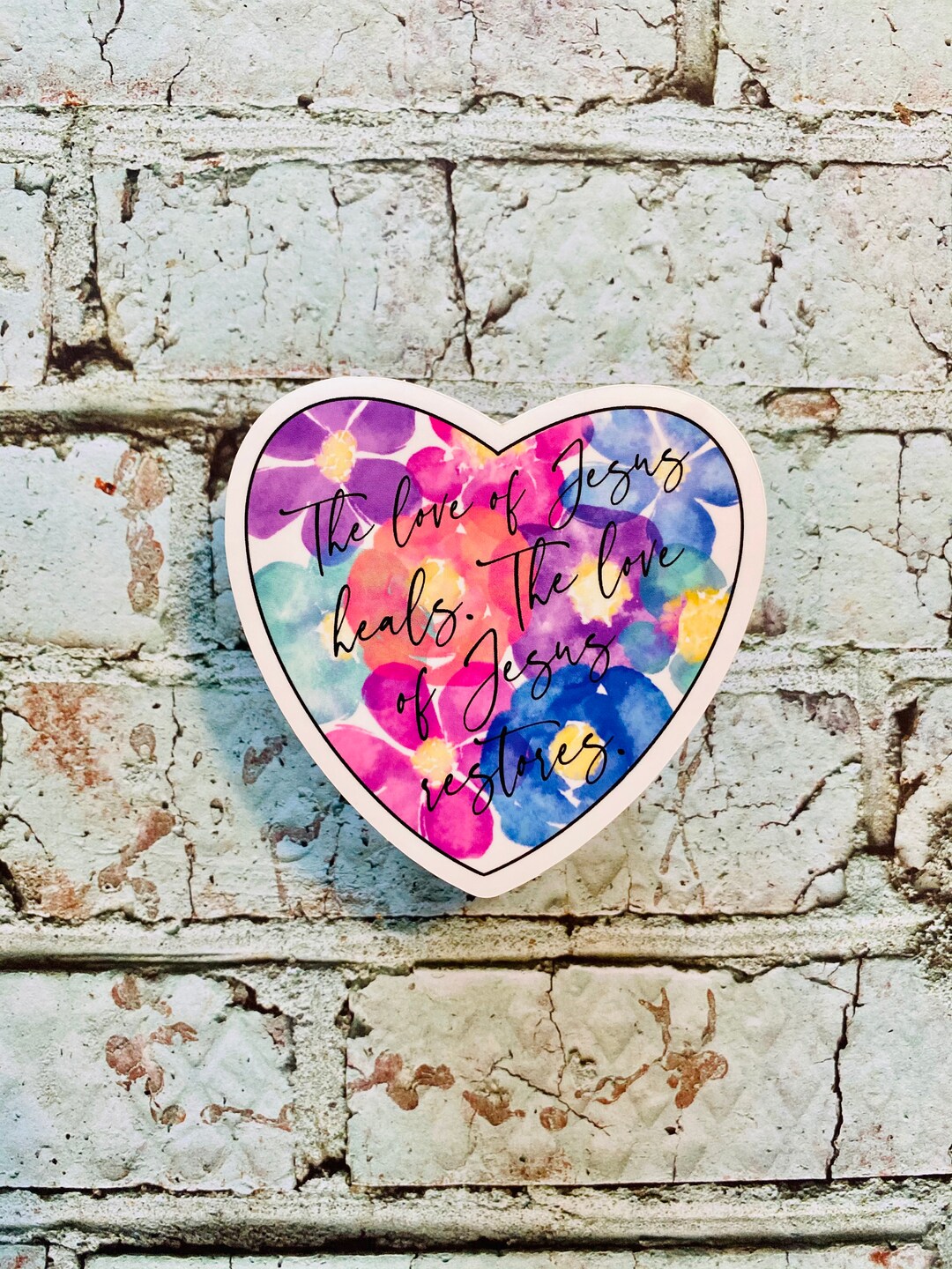 The Love of Jesus Heals Sticker - Etsy