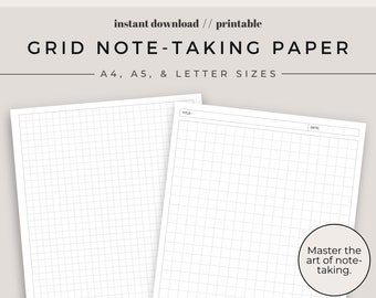 Lined Note-taking Paper Printable Pack Note Paper Printables for ...