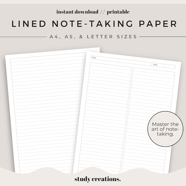 Note Paper - Etsy