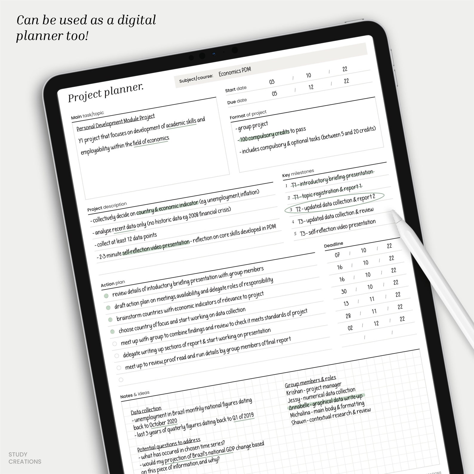 Project Planner Set | Project Management | Productivity Planner ...