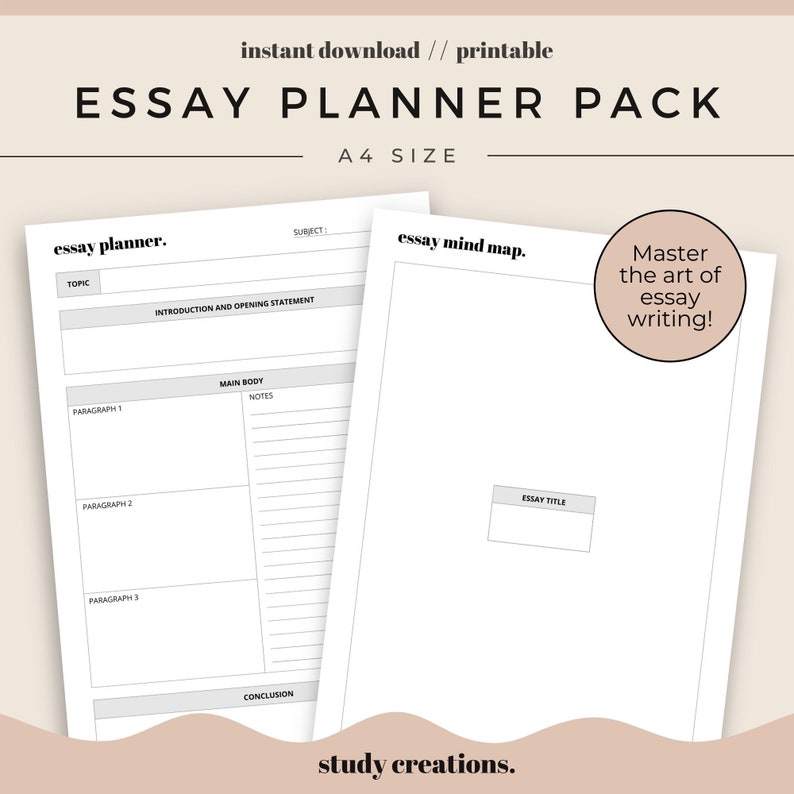 Essay Planner Printable Pack for Students Essay Writing | Etsy UK