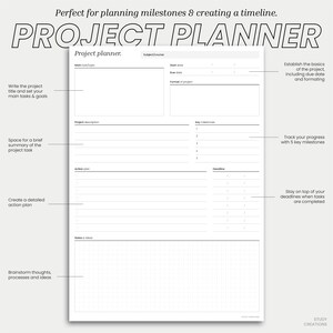 Project Planner Set | Project Management | Productivity Planner ...