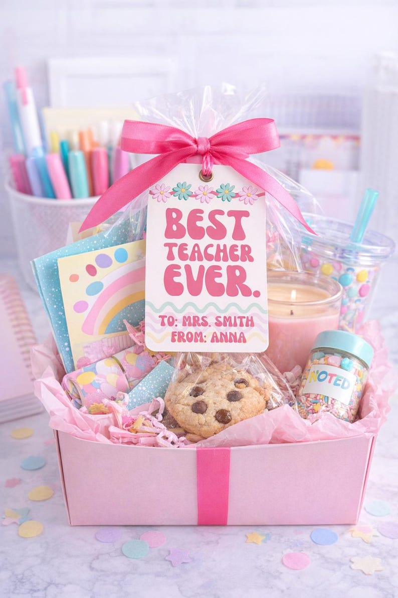 Bundle of 5 Teacher Appreciation Gift Tags | Canva Template | Editable ...