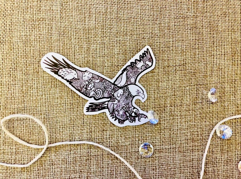 Stickers, Labels & Tags laptop decoration /Hawk stickers Eagle Vinyl ...