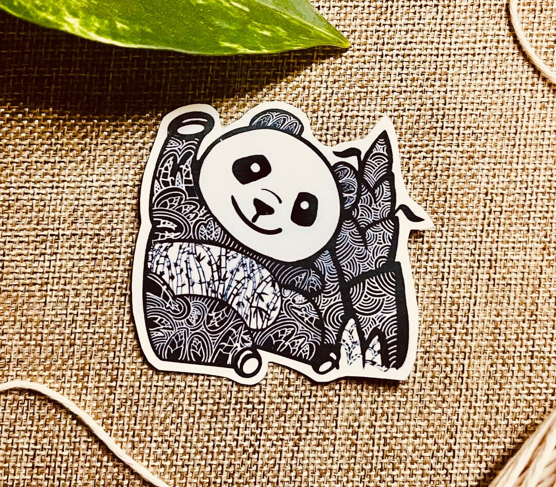 Panda Vinyl Sticker - Etsy