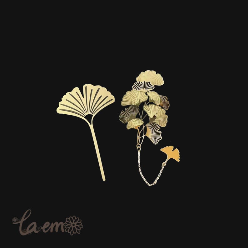 Ginkgo Leaf Bookmarks / Metal Bookmarks / Bookmarks Collection / Gift ...