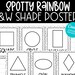 EDITABLE Shape Poster Pack | Spotty Black and White | Bulletin Board ...