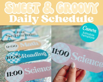 EDITABLE Classroom Daily Schedule Cards Back to School Decor - Etsy