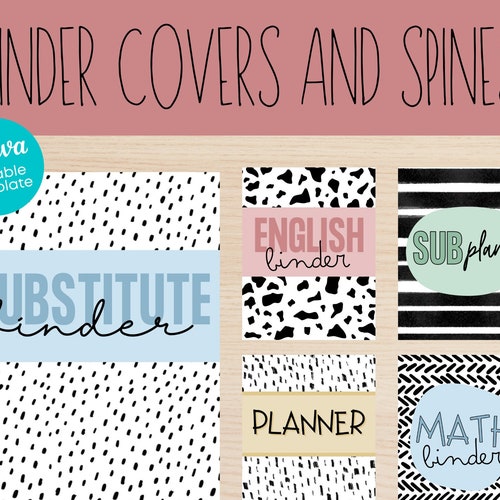 EDITABLE Boho Farmhouse Binder Covers & Spines Printable - Etsy