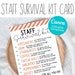 EDITABLE Staff Survival Kit Card Staff Appreciation Gift Education ...