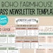 EDITABLE Class Newsletter Templates Boho Farmhouse Elementary School ...