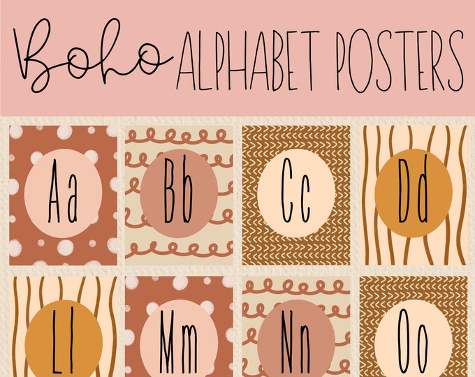 PRINTABLE Boho Classroom Poster Pack | Bulletin Board Posters ...