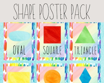 Printable 2d Shape Posters Woodland Theme Classroom Decor - Etsy