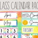 PRINTABLE Classroom Calendar Pack Watercolor Rainbow | Etsy