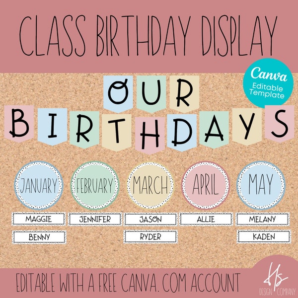Classroom Birthday Chart - Etsy