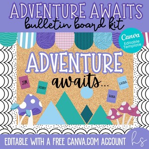 EDITABLE Adventure Awaits Bulletin Board Kit | Back to School | Fantasy ...