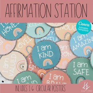 EDITABLE Affirmation Station Posters | Bulletin Board Display ...