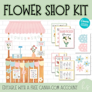 EDITABLE Flower Shop Dramatic Play Kit Spring Activity - Etsy
