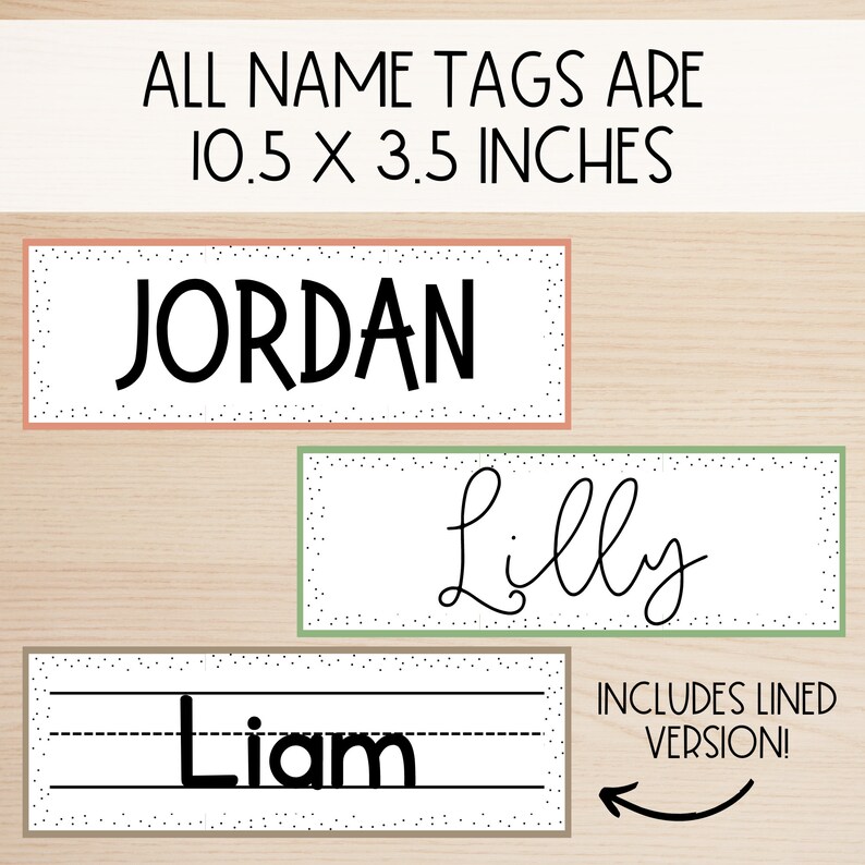 EDITABLE Boho Farmhouse Name Tags Printable Classroom Name - Etsy