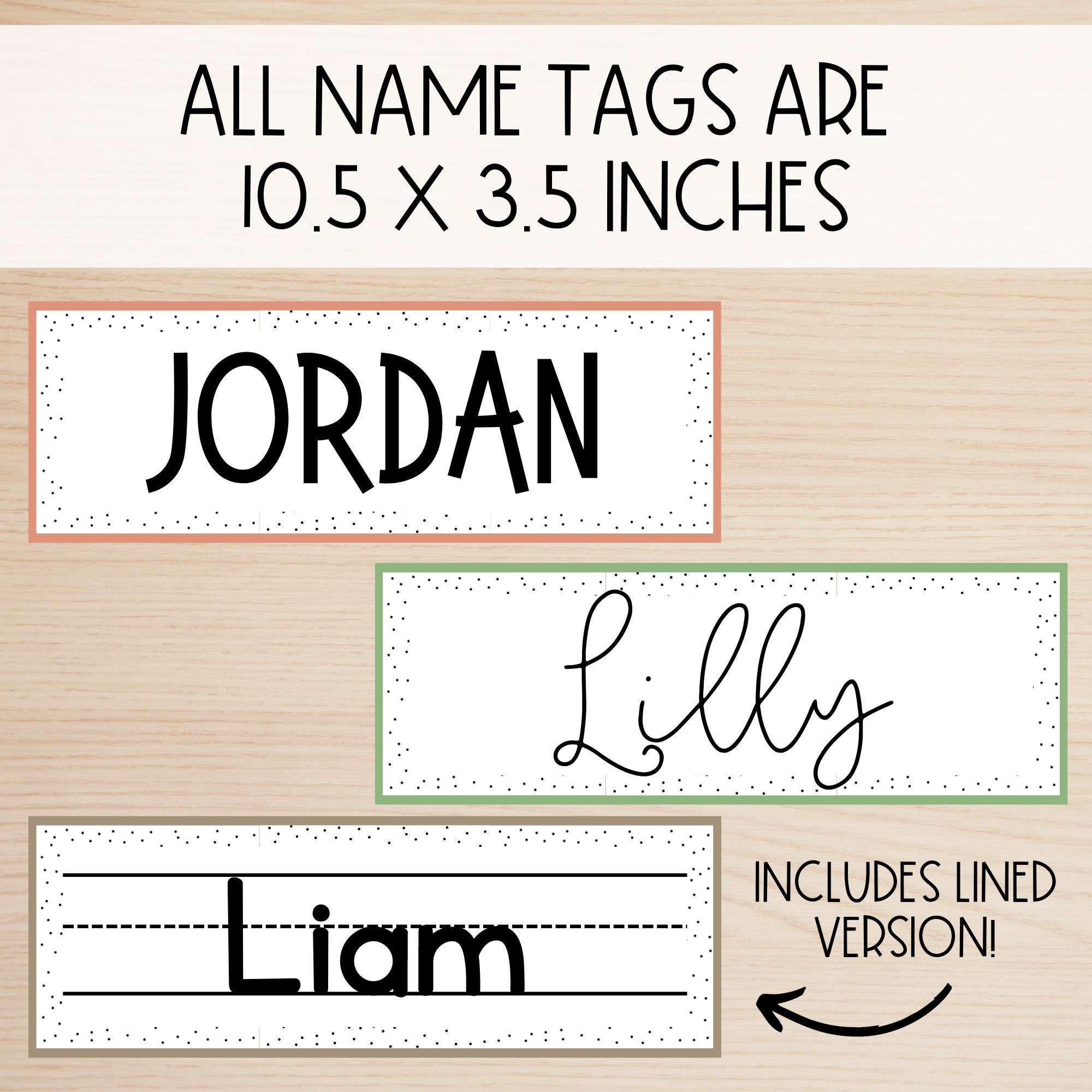EDITABLE Boho Farmhouse Name Tags Printable Classroom Name - Etsy