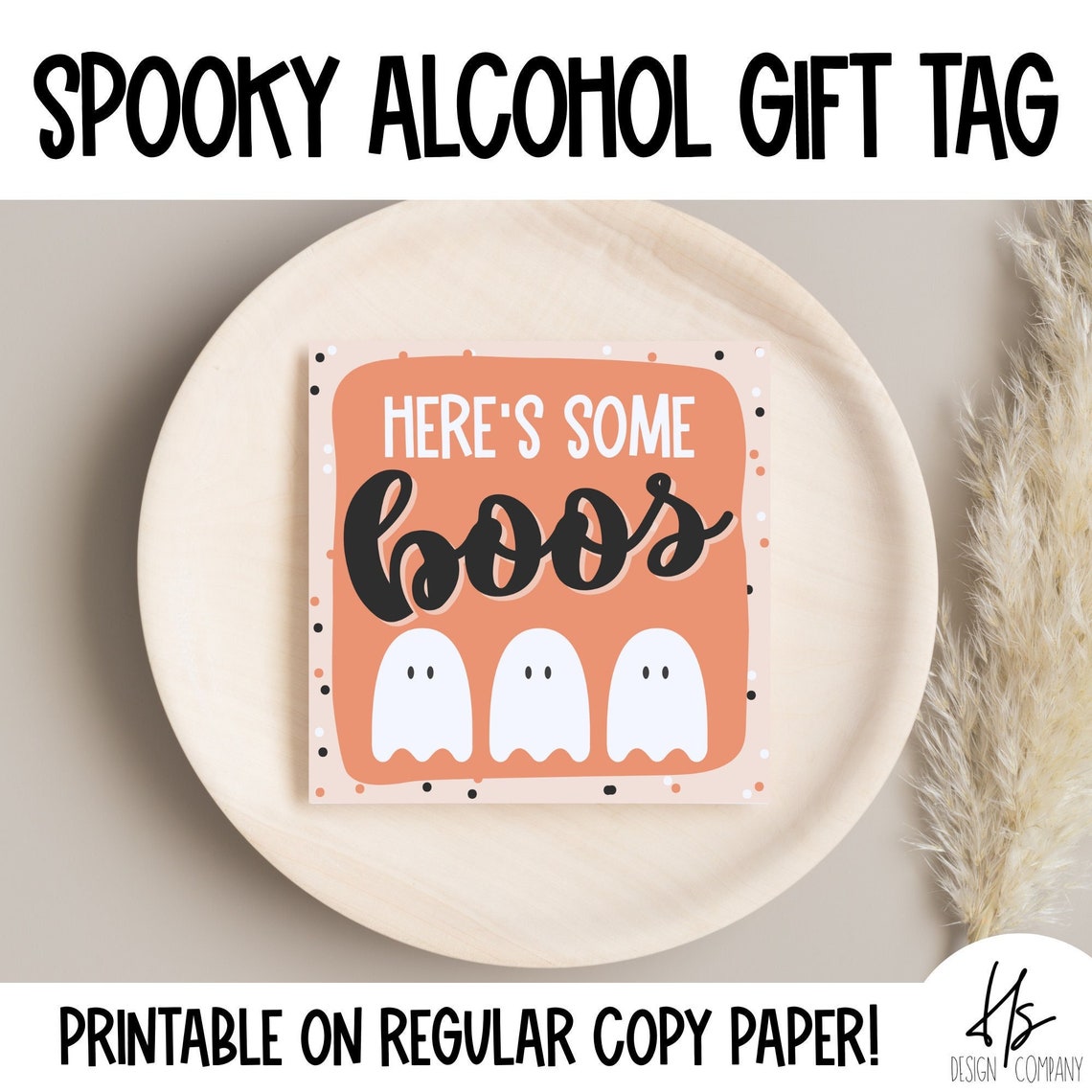 PRINTABLE Here's Some Boos Gift Tag | Printable Gift Tag | Halloween ...