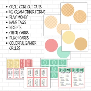 PRINTABLE Ice Cream Shop Dramatic Play Kit | Summer Activity ...