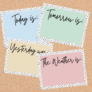 EDITABLE Modern Colorful Classroom Calendar Pack | Bulletin Board ...