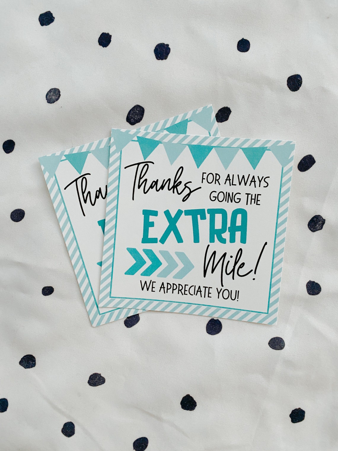 Thank You for Going the Extra Mile Gift Tag Appreciation - Etsy