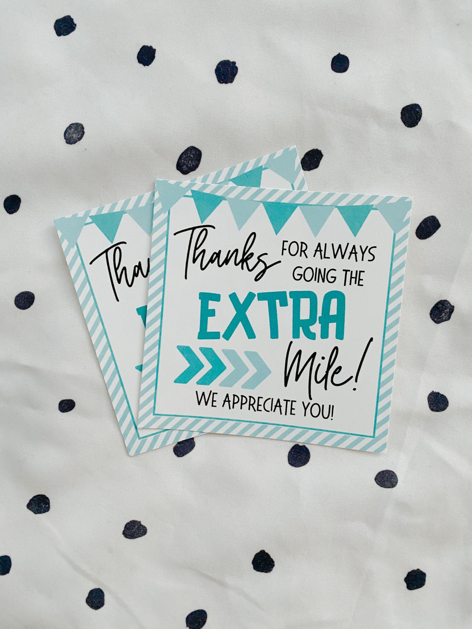 Thank You for Going the Extra Mile Gift Tag Appreciation | Etsy
