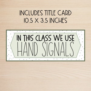 EDITABLE Hand Signals Display Bulletin Board Posters Elementary School ...