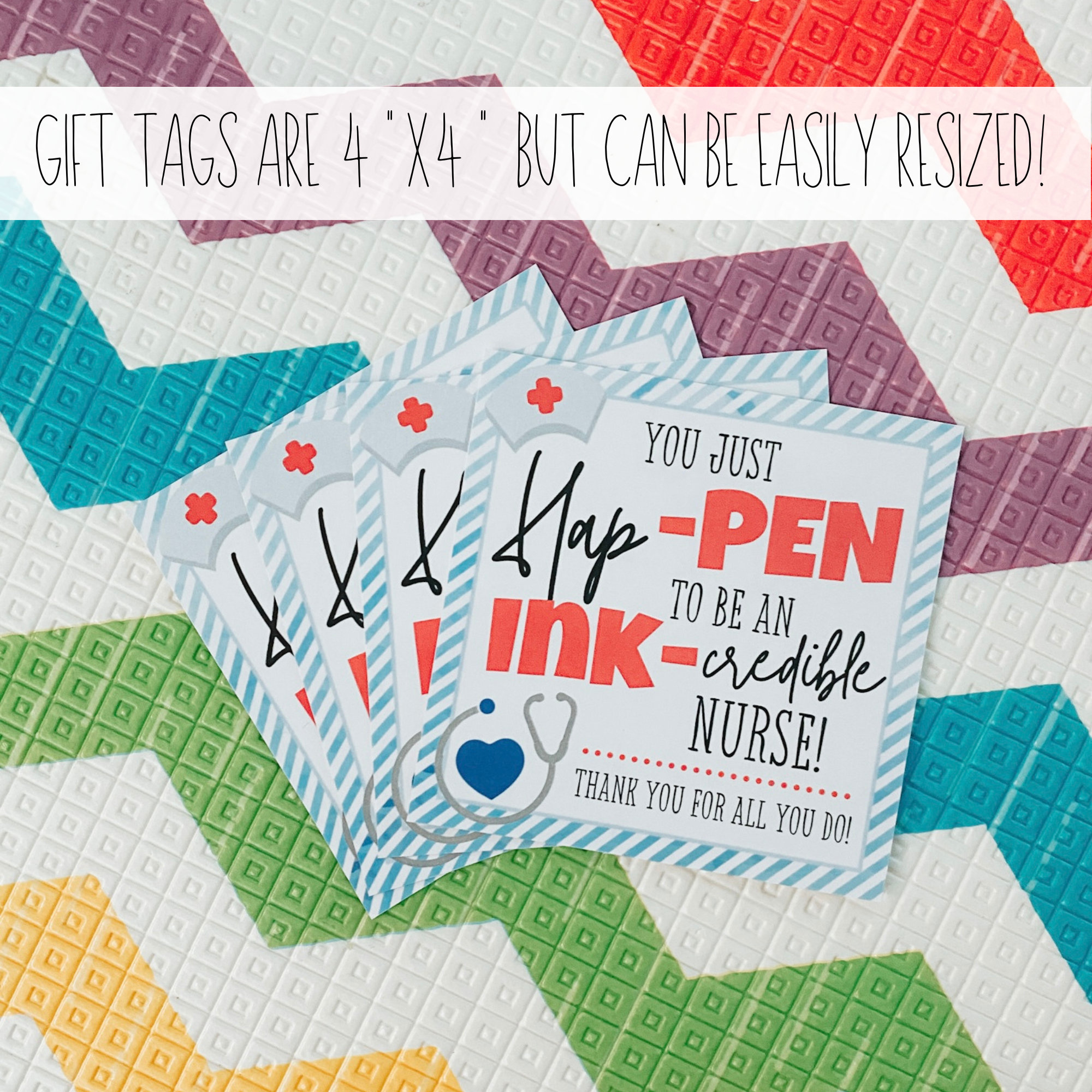 PRINTABLE You Just Happen to Be an Incredible Nurse Gift Tag | Nurse ...