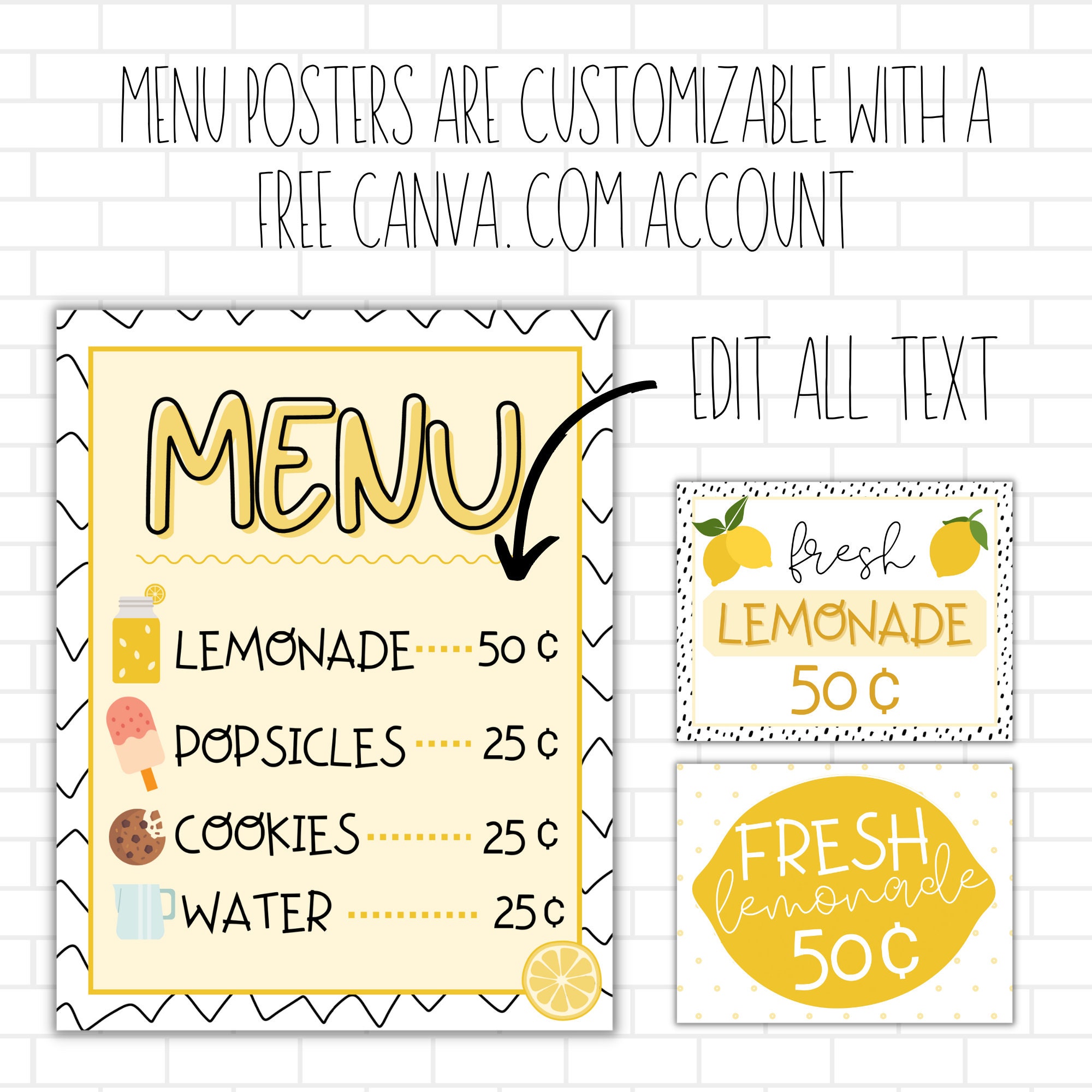 PRINTABLE Lemonade Stand Dramatic Play Kit Summer Activity - Etsy UK