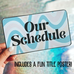 EDITABLE Daily Schedule Cards | Modern Colorful | Bulletin Board ...