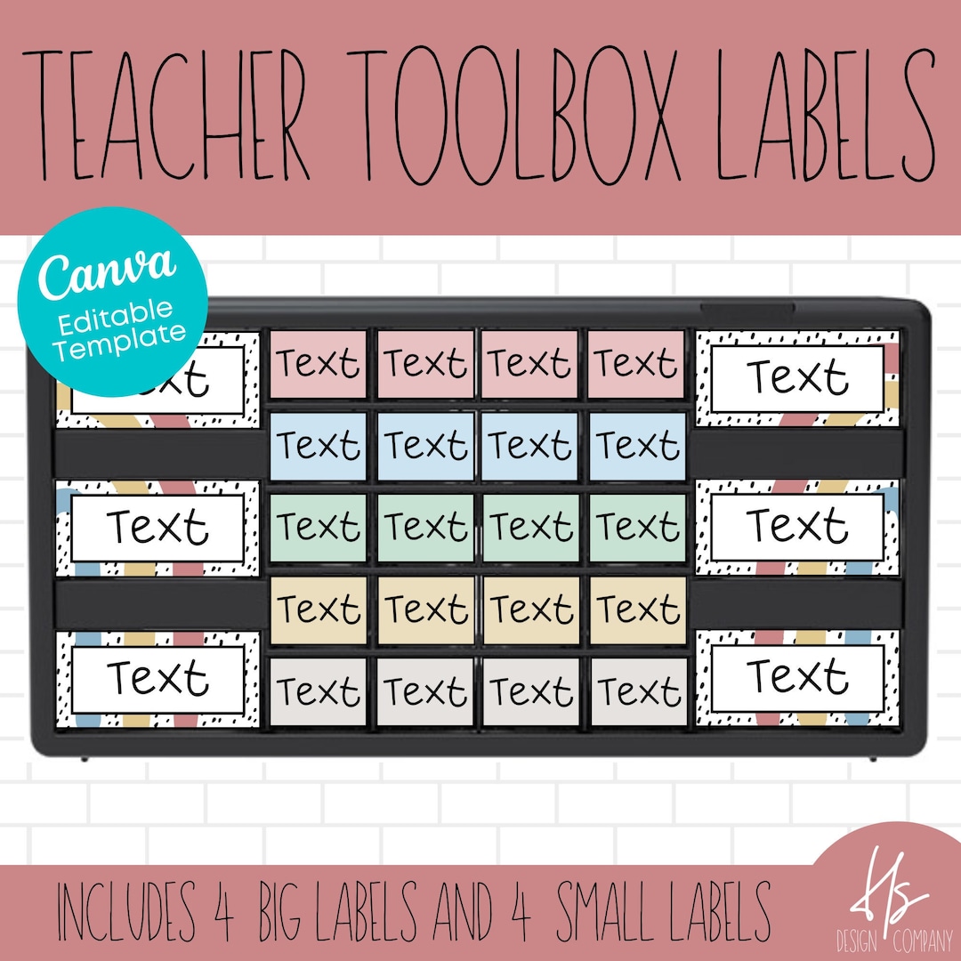EDITABLE Teacher Toolbox Labels | Modern Colorful | Toolbox Labels ...
