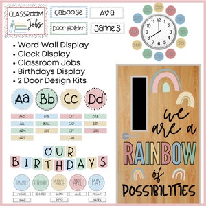 Modern Colorful Classroom Decor Bundle | Printable Classroom Posters ...
