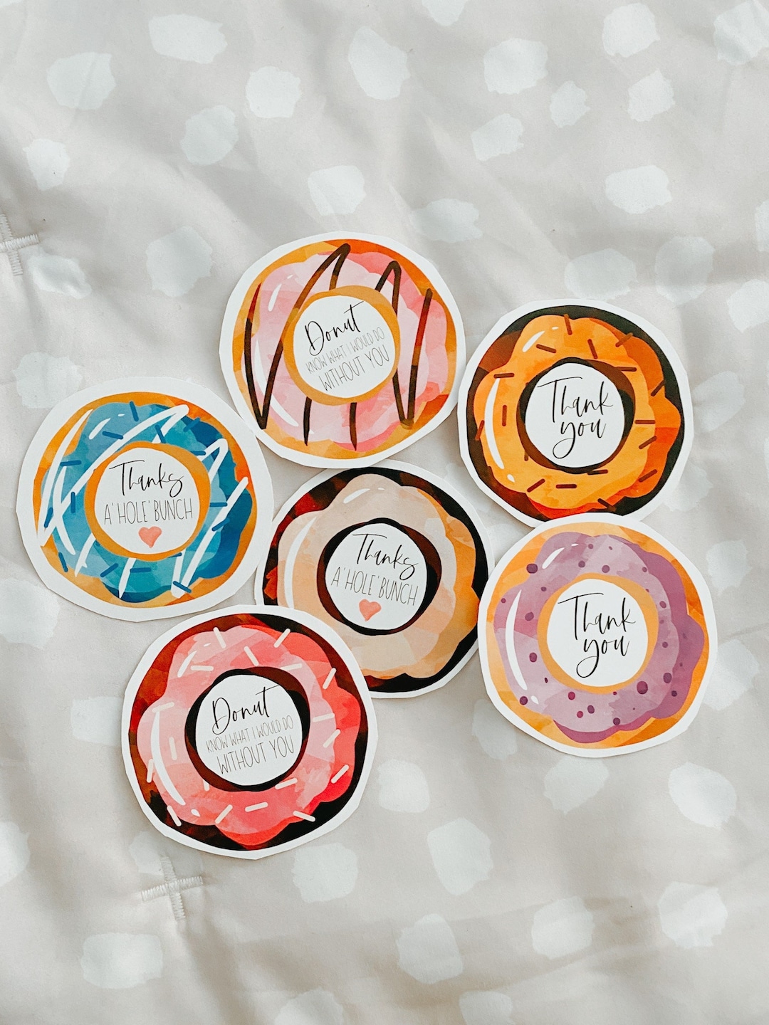 Donut Thank You Gift Tag | Donut Tag | Thank You Gift | Marketing Gift ...