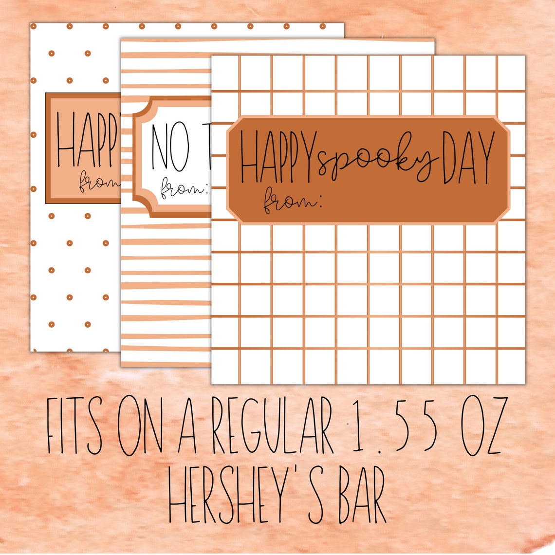 Halloween Candy Bar Printable Gift Tags Trick or Treat Candy | Etsy