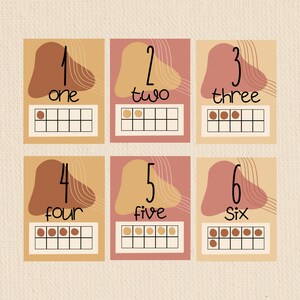 PRINTABLE Number Poster Pack Boho Style | Bulletin Board Posters ...