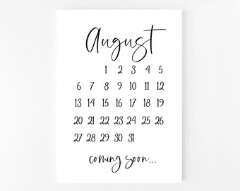 Pregnancy August Announcement - Etsy