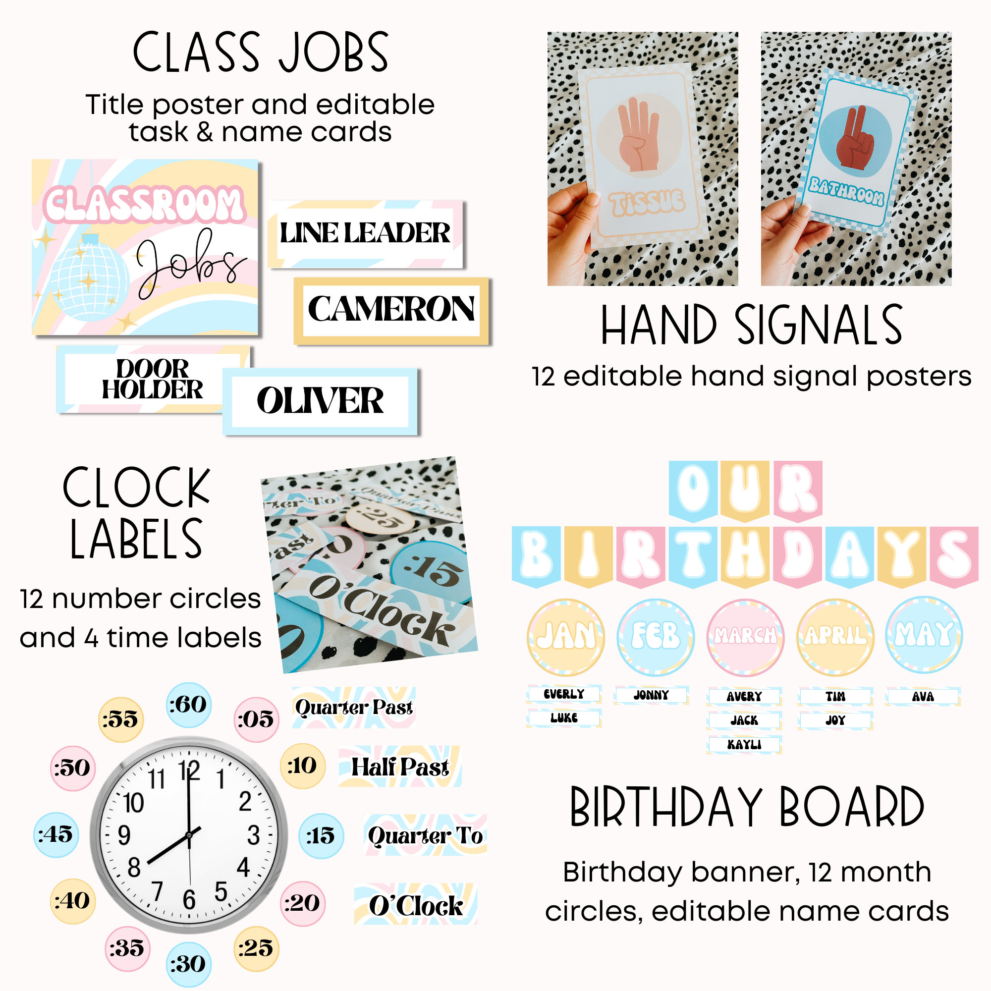 Sweet & Groovy Classroom Decor Bundle | Printable Classroom Posters ...