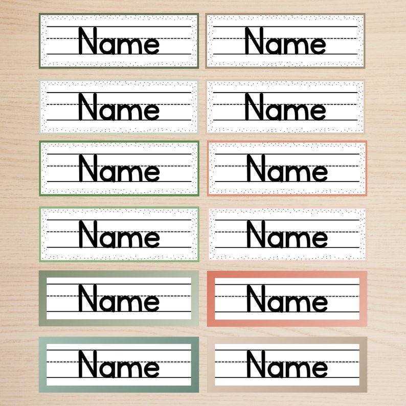 EDITABLE Boho Farmhouse Name Tags Printable Classroom Name - Etsy