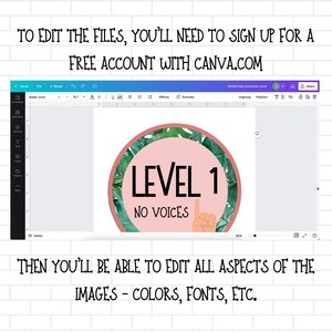 EDITABLE Voice Levels Display | Modern Tropical | Bulletin Board ...