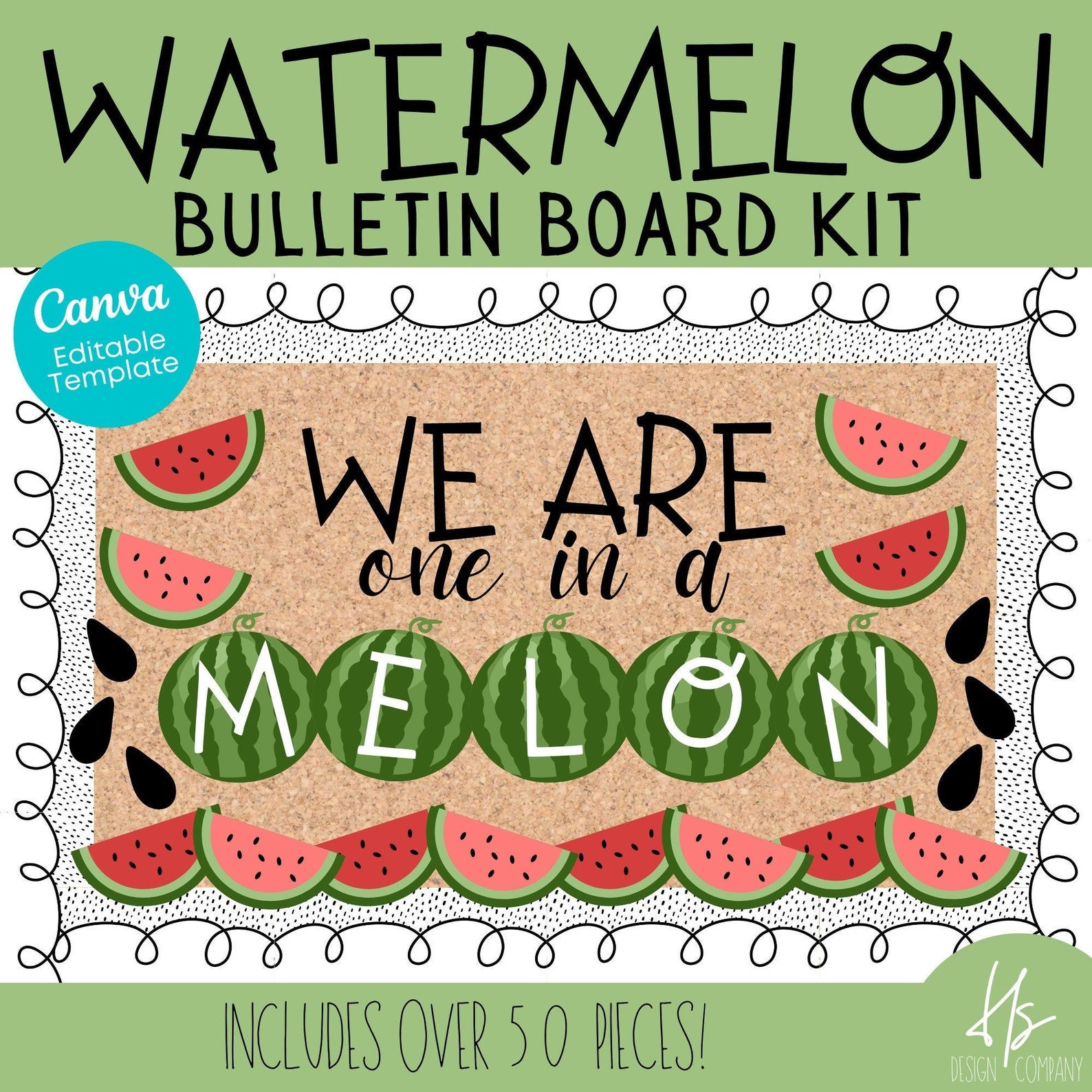 PRINTABLE We Are One in A Melon Bulletin Board Kit End of - Etsy