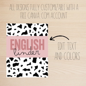 EDITABLE Colorful Binder Covers & Spines | Printable Binder Covers ...