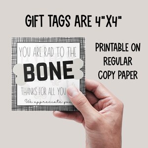 PRINTABLE You Are Rad to the Bone Gift Tag | Physical Therapist ...