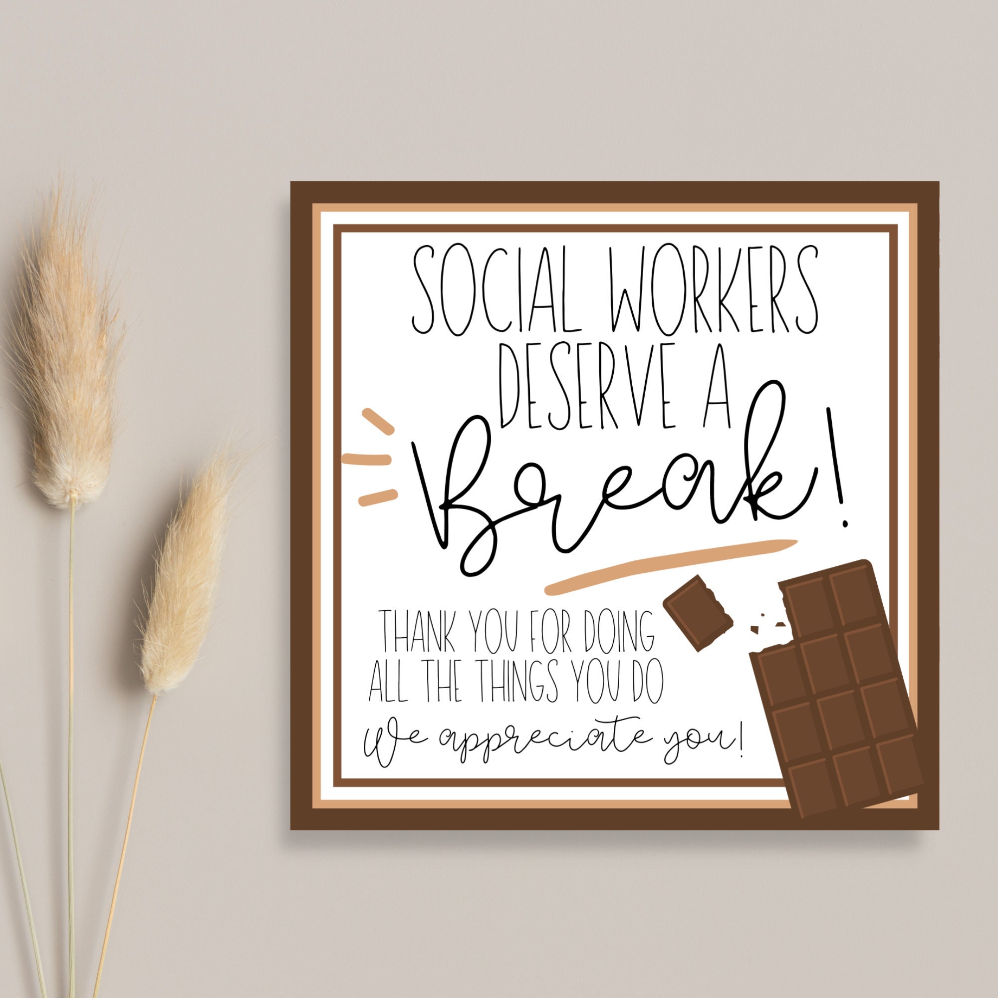 EDITABLE You Deserve A Break Kit Kat Gift Tag Appreciation - Etsy