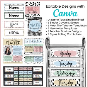 Modern Colorful Classroom Decor Bundle | Printable Classroom Posters ...